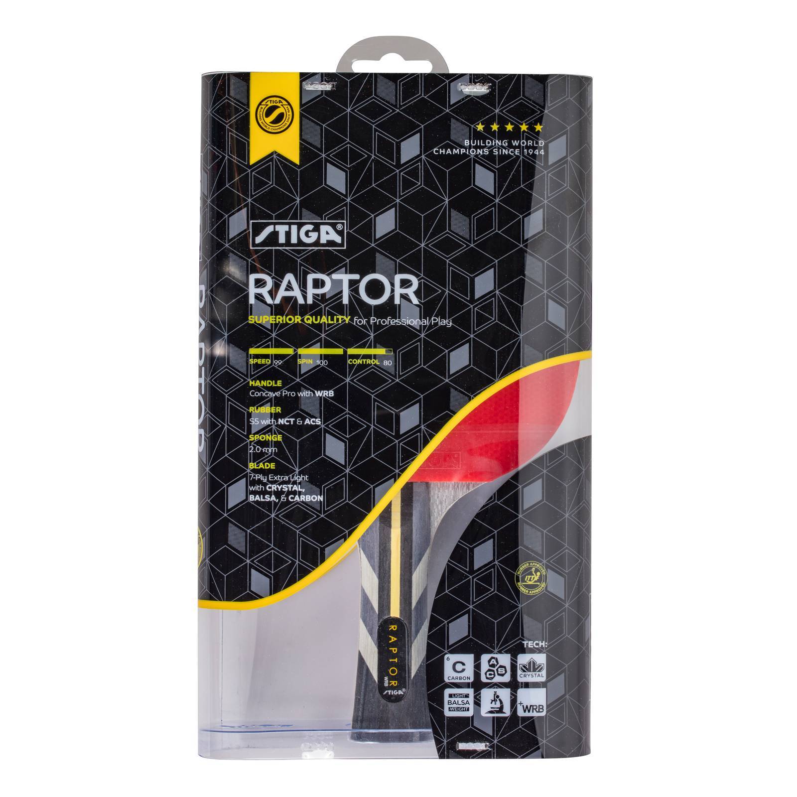 Stiga Raptor Table Tennis Racket – Ping Pong Champs